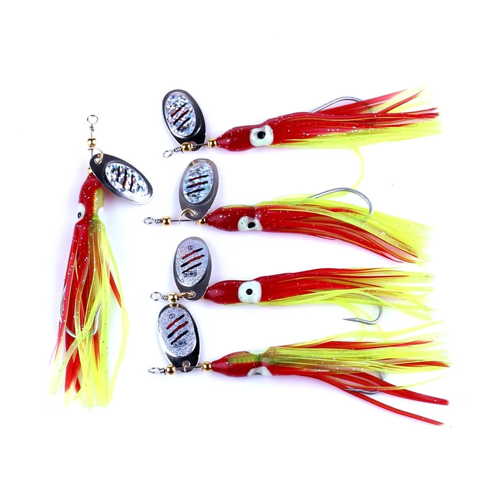 Hengjia Soft Octopus Skirts 7.5g Squid Rigs Trolling Fishing Lures ...