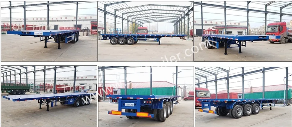 12 Meter Size And 45 - 100 Tons Max Payload Low Flat Bed Container ...