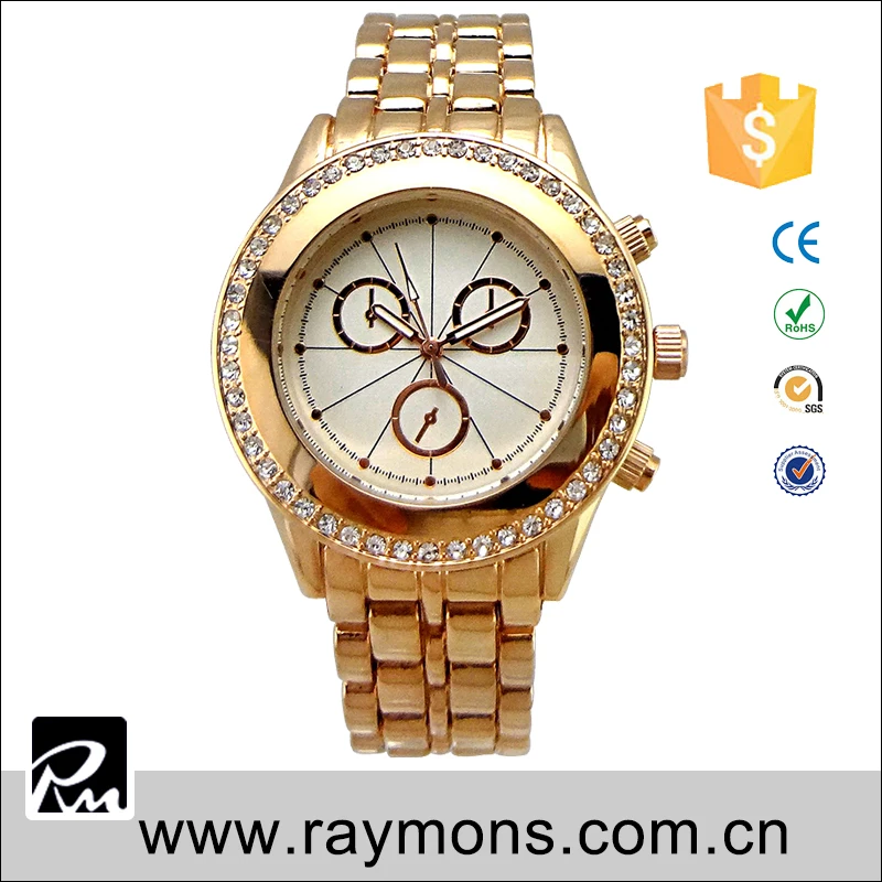 Alloy Stainless Steel 22k Gold Watch For Men Wrist Watch Personalized ...