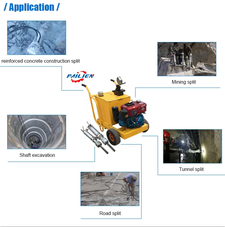 Manual Hydraulic Rock Separator - Efficient Granite Breaking