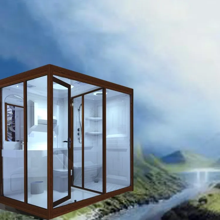 Plastic Complete All In One Camping Prefab Modular Shower Pod Bathroom ...
