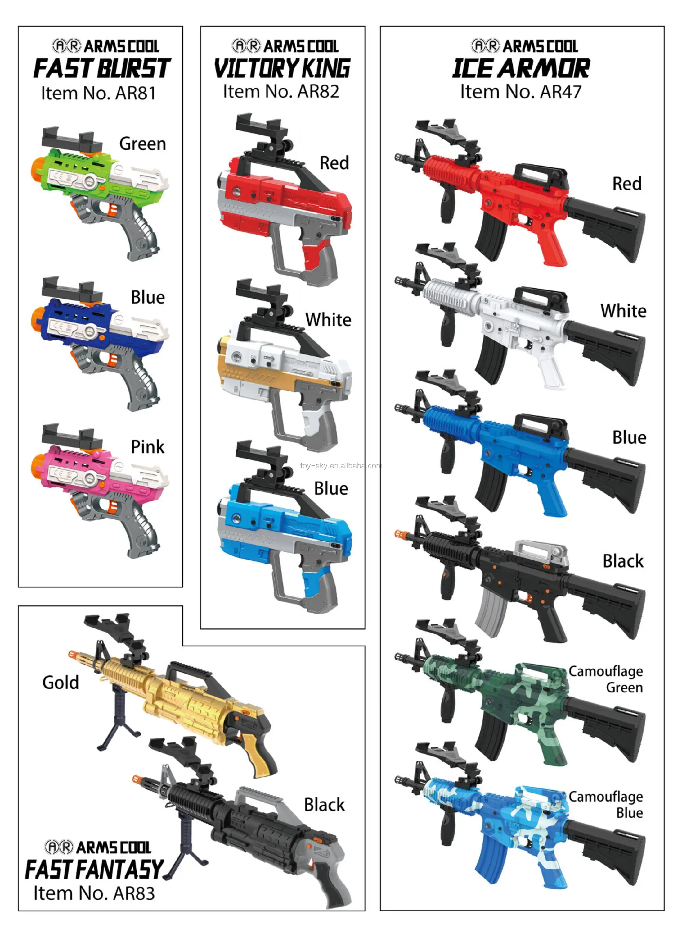 Smartphone App Control 3d Virtual Intelligent Plastic Ar Bluetooth Gun ...