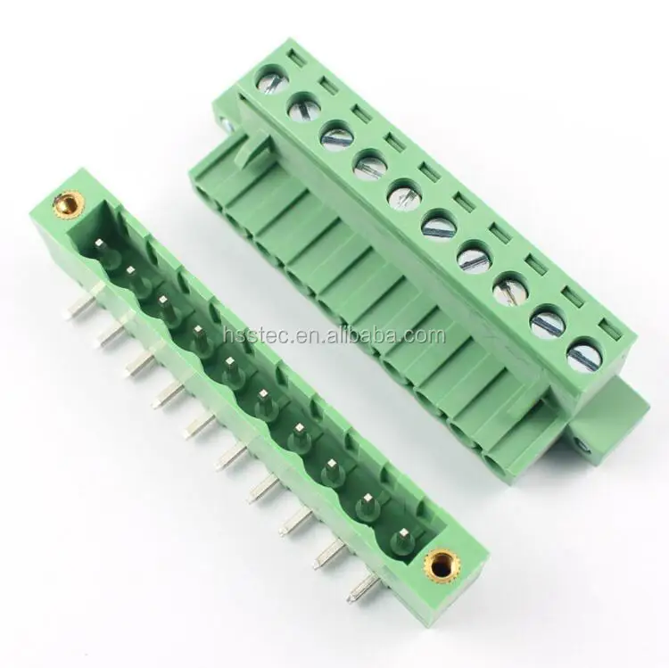 10P Right Angle Screw Terminal Block Connector - 5.08mm Pitch