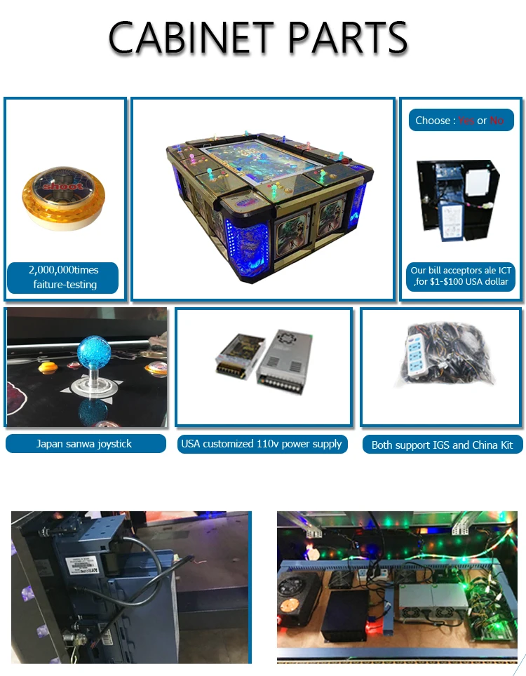 Fabriek Prijs Muntautomaat Arcade 6 Speler Vis Spel Machine Oceaan ...