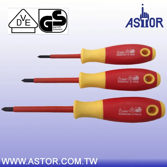 1000v Insulated Vde And Gs Slotted Electrician Screwdriver - Buy ...