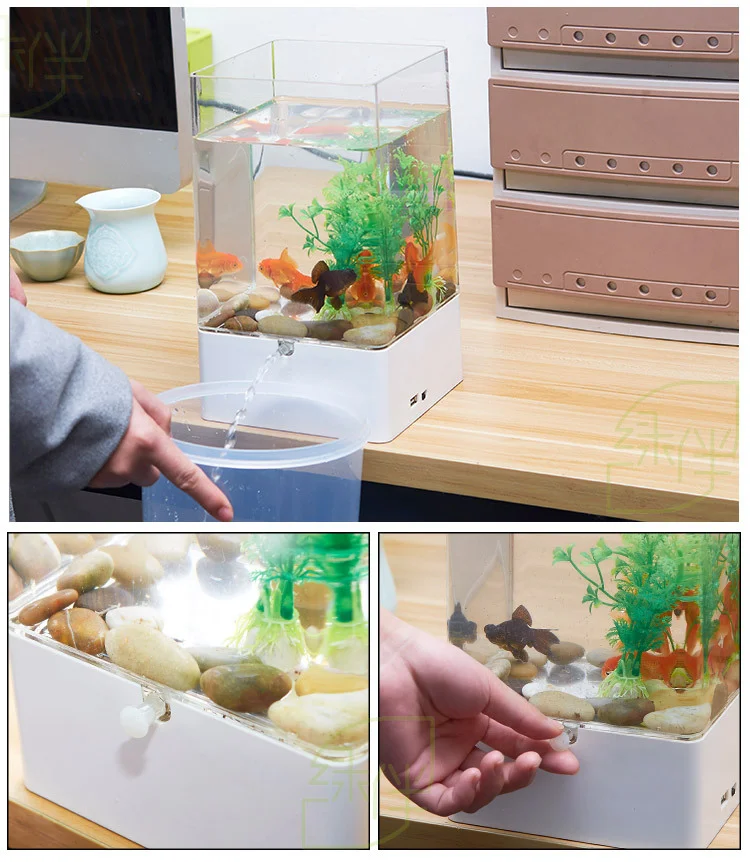 Hot Saling Self-cleaning Fish Tank Without Changing Water Small Acrylic ...