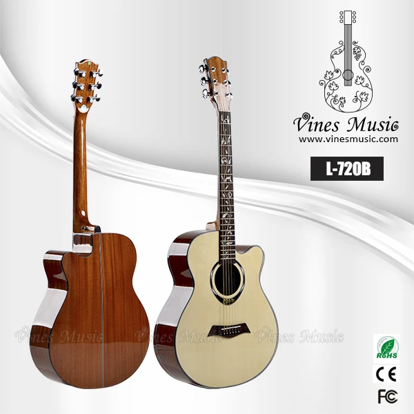 Fancy 6 Strings Inlay Rattan Acoustic Guitar Customized - Buy Acoustic ...