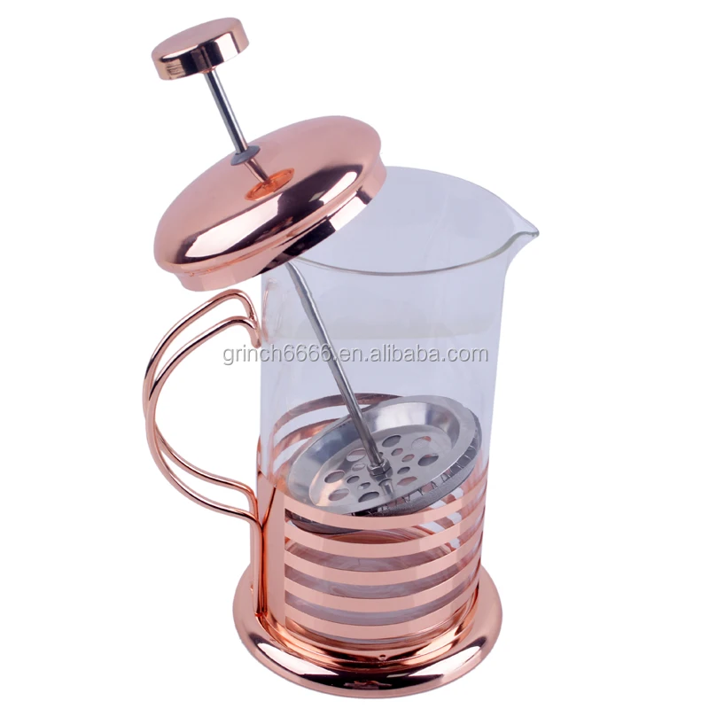 Rose Copper Coffee Plunger Pot,Electric Copper French Press 34 Oz - Buy ...