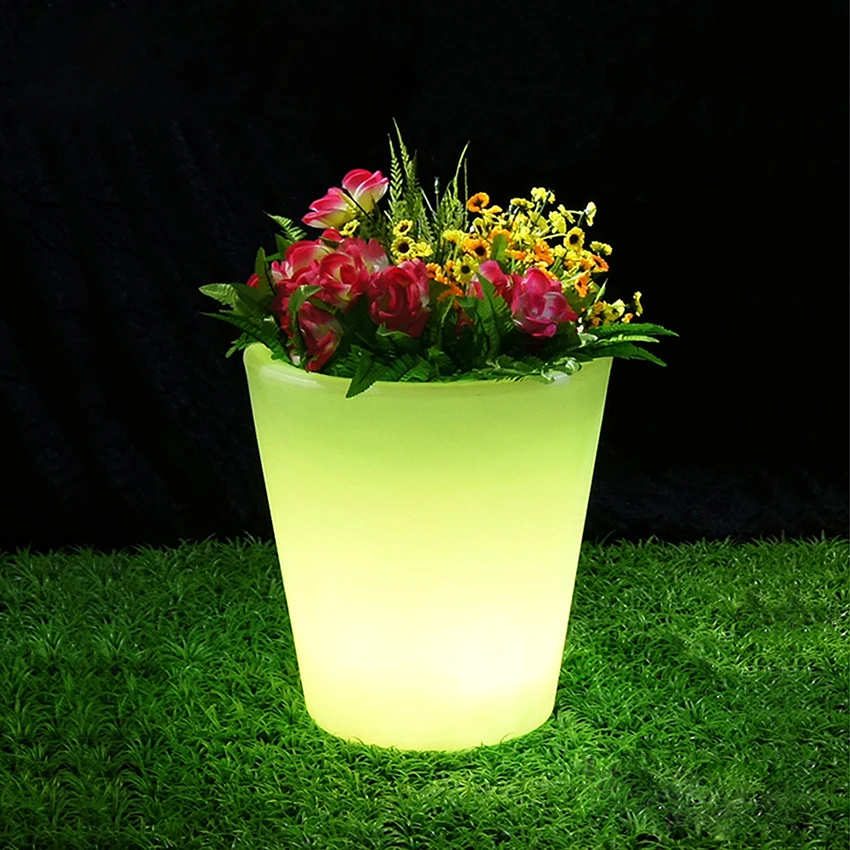 Led Lighted Planter Pots Illuminated Led Flower Pot/led Flower Planter ...