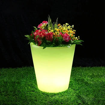 Led Lighted Planter Pots Illuminated Led Flower Pot/led Flower Planter ...