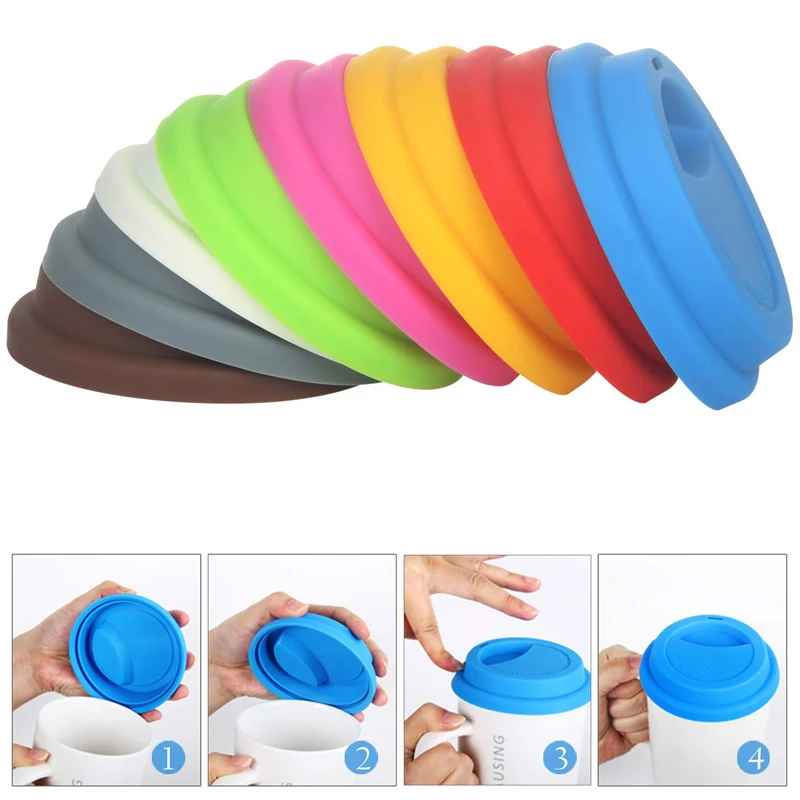 Hot Sale Coffee Cup Lids Silicone Mug Cover for Ceramic Travel Coffee ...