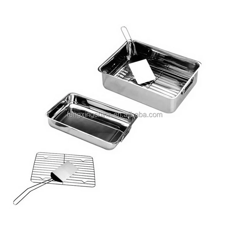 Stainless Steel 36cm Deep Roasting Pan - Coolchef Quality