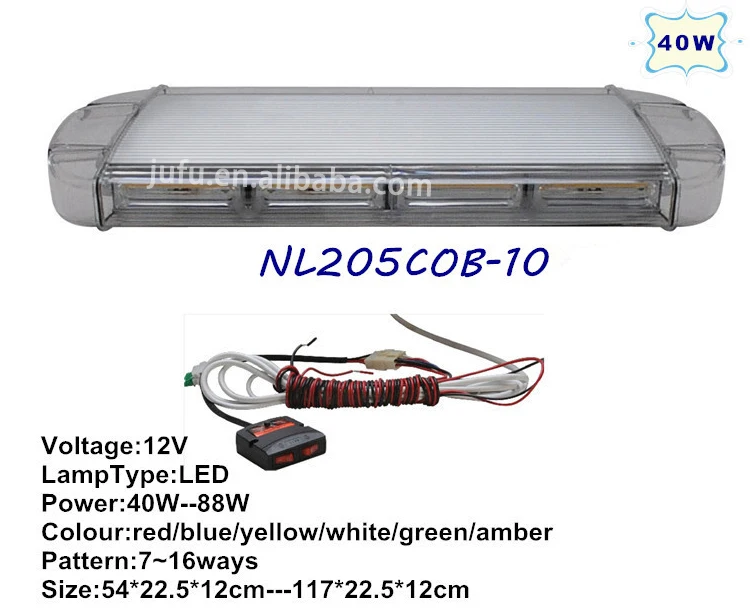 Red Blue Amber White Green Car Truck Vehicle Top Roof Light Bar Type R ...