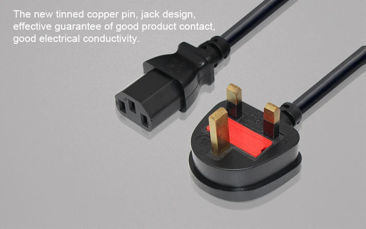 2m H05vvh2-0.75mm/1.0/1.5mm 10a Fused Molded Uk C13 Ac Extension Bsi 3 ...