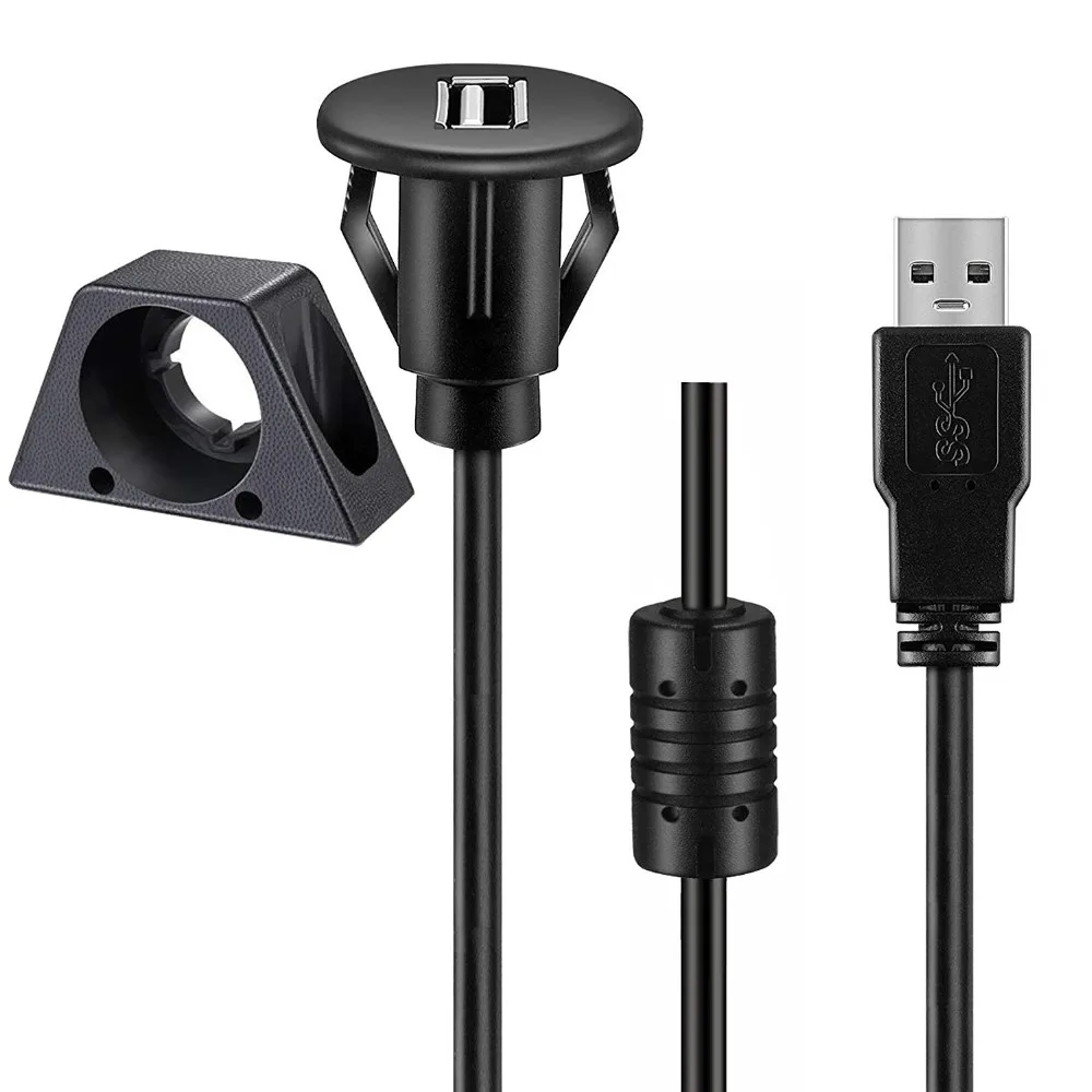 Usb 3.0 Male To Usb 3.0 Female Aux Flush Mount Car Mount Extension ...