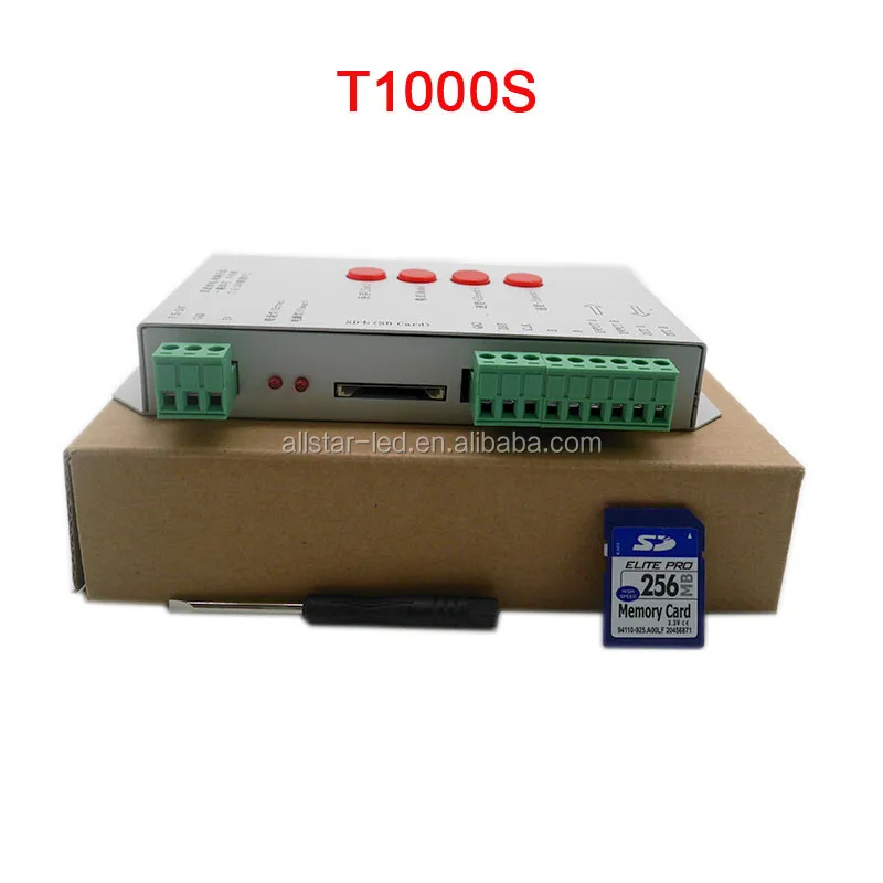 T1000s Led Rgb Full Color Programmable Pixel Controller With Sd Card Dc5v / Dc 7.5 - 24v For ...