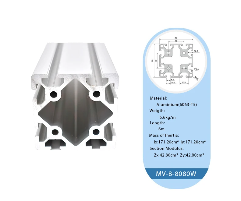 Aluminium Extrusion 1010 2020 3030 4040 4545 3090 3060 4080 8080 Vslot ...