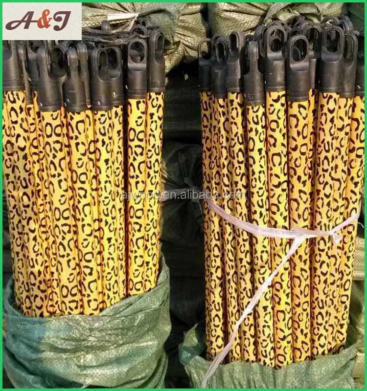 Leopard Print Pvc Coated Flooring Wood Broom Stick - Buy Broom Stick ...