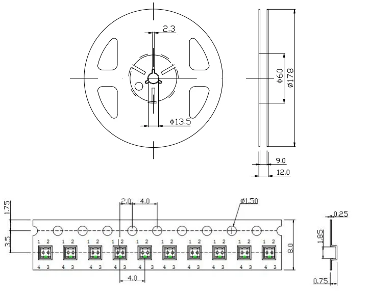 Ktrlight 1615 Smd Led Chips Rgb 0.2w 20ma 1.6*1.5*0.55mm High Bright ...