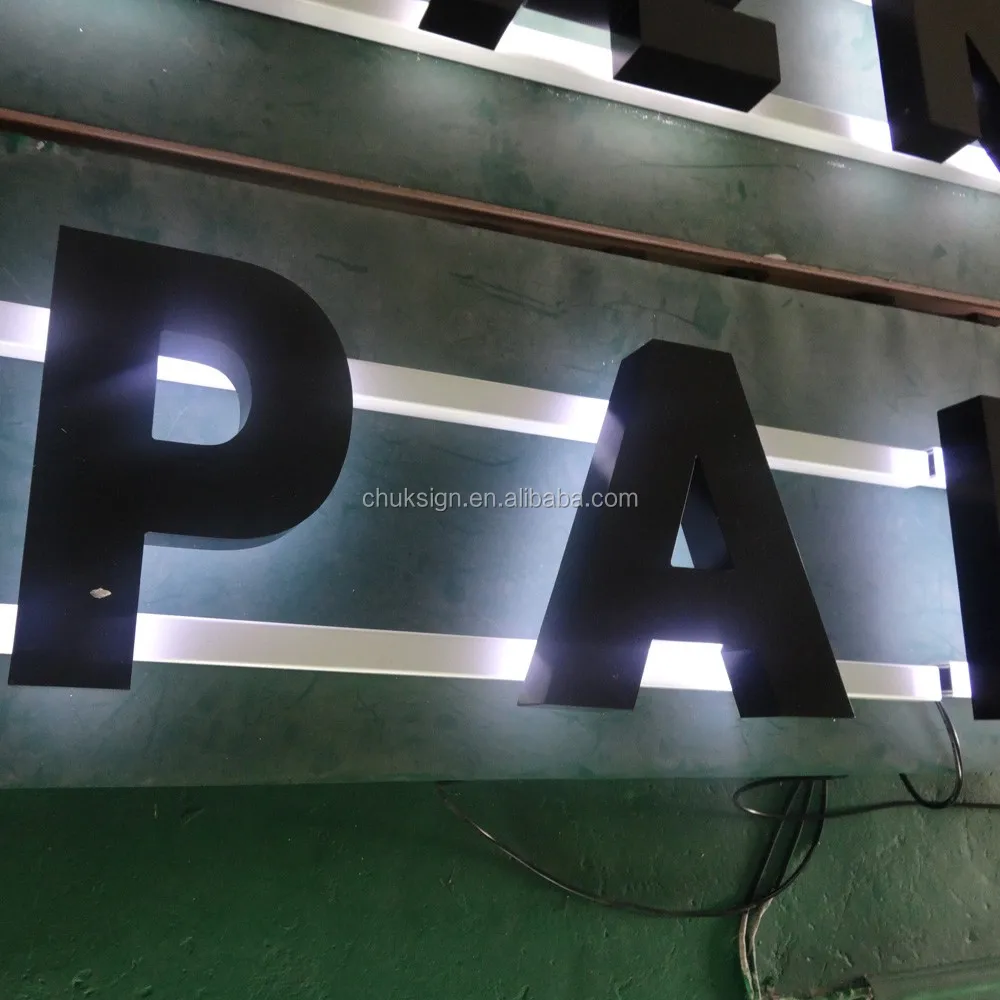 High Quality Halo Lit Outdoor Illuminated With Raceway Led Stainless ...