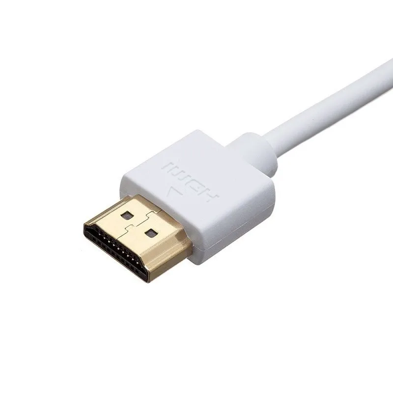 Ultra Slim Profile White Hdmi Cable 1m 2m 3m 5m 10m High Speed With ...