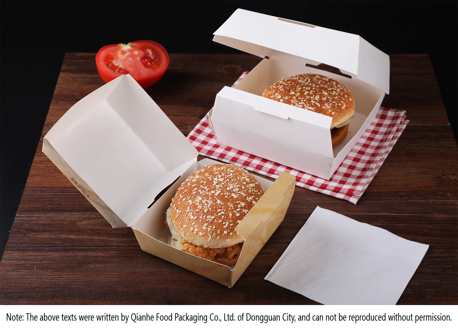 Custom Disposable Printed Folding Paper Hamburger Box - Buy Customized ...