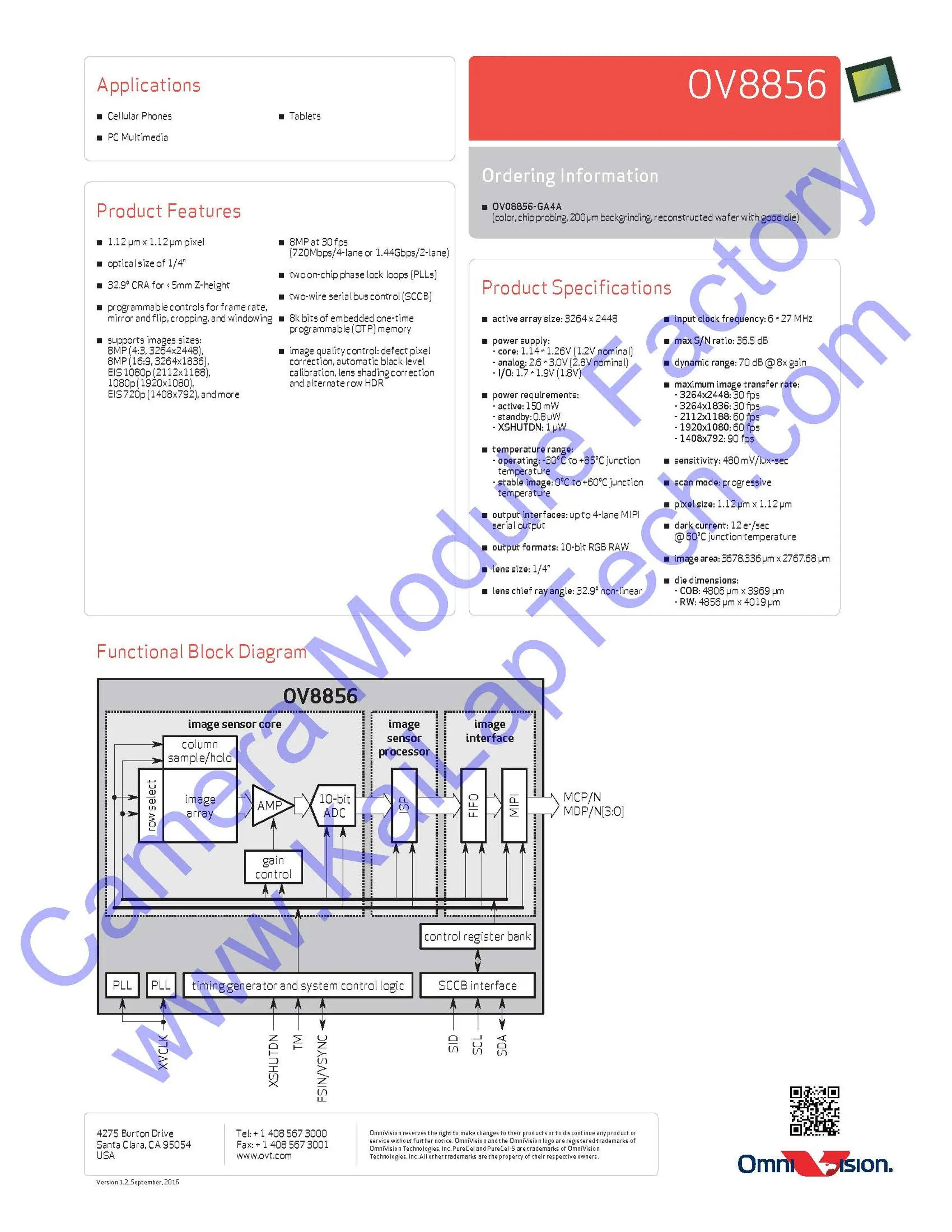 Imx135 Imx166 Imx179 Imx214 Imx219 Auto Focus Fixed Focus Mipi Parallel ...