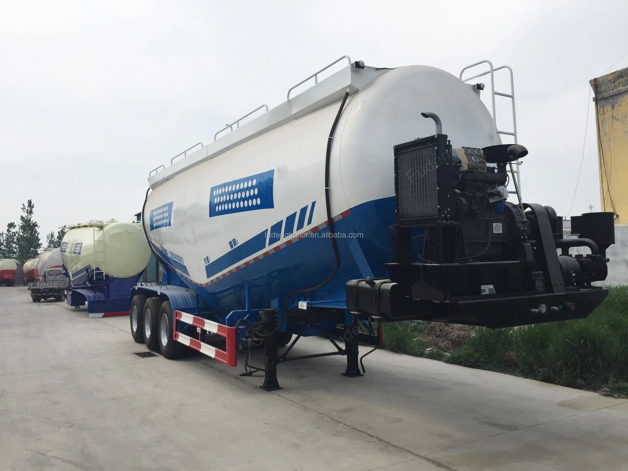 Fudeng 40cbm V Shaped Bulk Cement Tanker,Bulker For Transport Barite ...