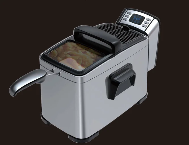 Professional 3.0l Digital Deep Fryer With 1 Basket With Stainless Steel ...