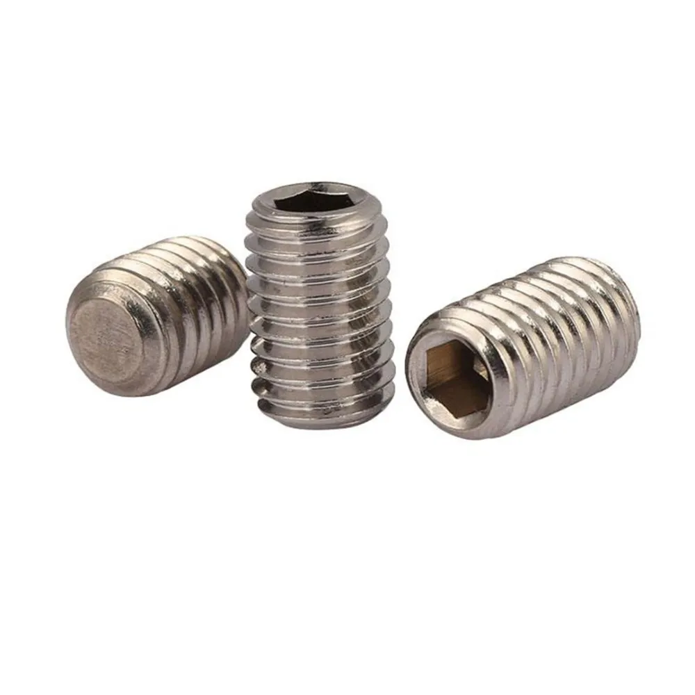 Din 913 M2 M2.5 M3 M4 Hex Socket Set Screw With Flat Point Set Screw ...