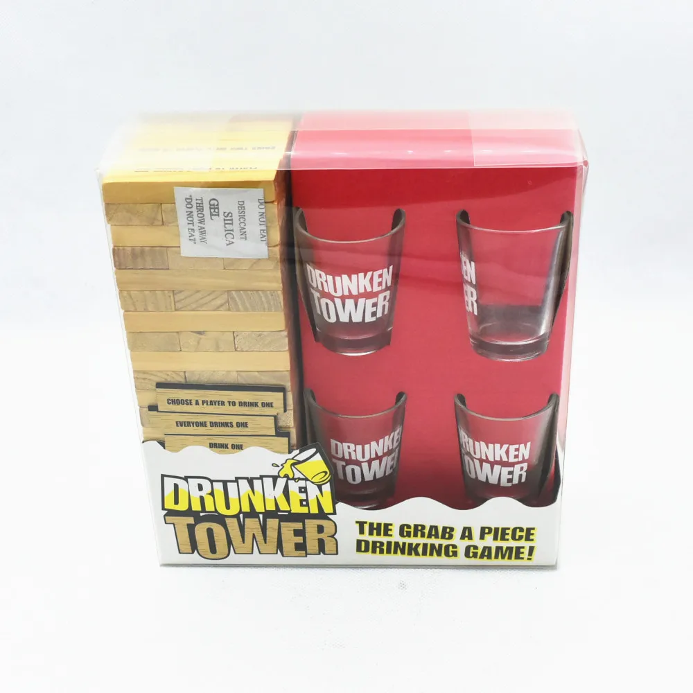 Drunken Tower Jenga Shots Jenga Adulto Juegos de Mesa Fiesta GENERICO ...