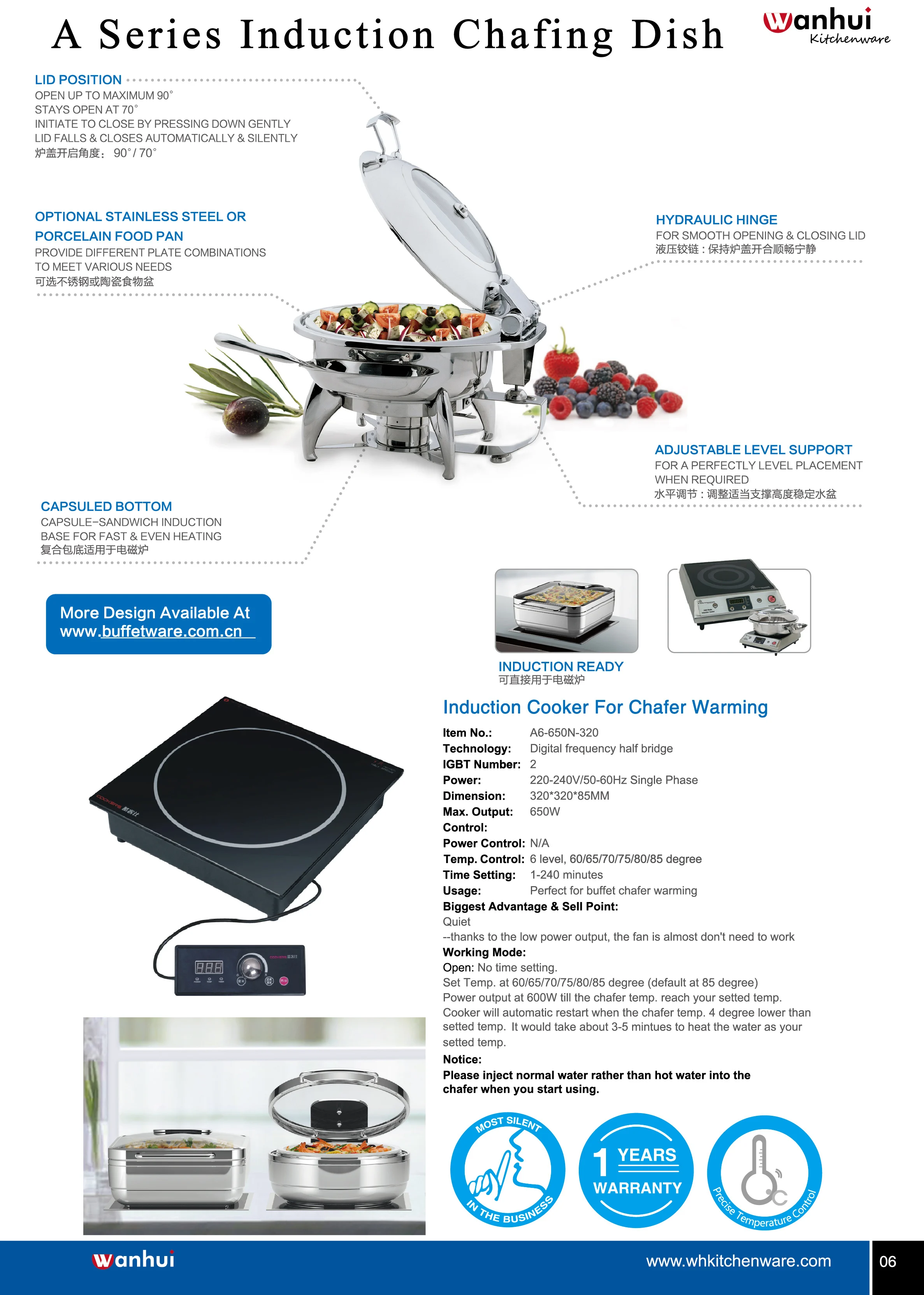 Low Output,Precise Temperature Control Commercial Induction Cooker For ...