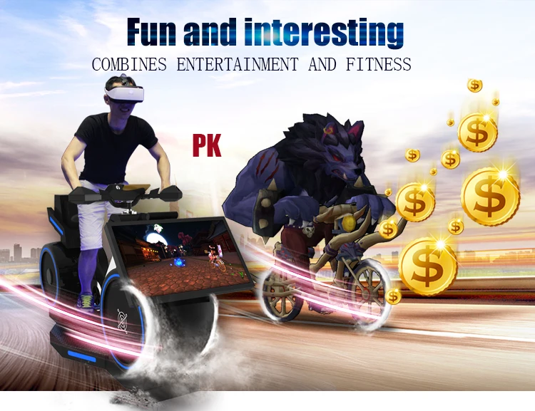 Wireless Vr Connection Bike Racing Simulator Machine Enjoy Gaming ...