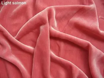 Silk Velvet In Solid Dyed Salmon Color - Buy Silk Velvet Product on ...