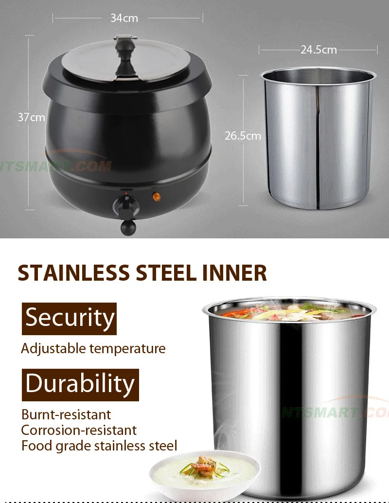 Commercial Stainless Steel Electric Soup Warmer For Buffet - Buy ...