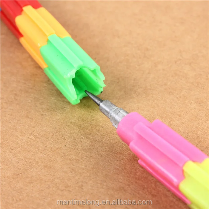 Colorful Stacker Swap 8 Color Section Building Block Non-sharpening ...