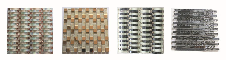 Gray Triangle Pattern Decorative Wall Tile Aluminium Crystal Glass ...