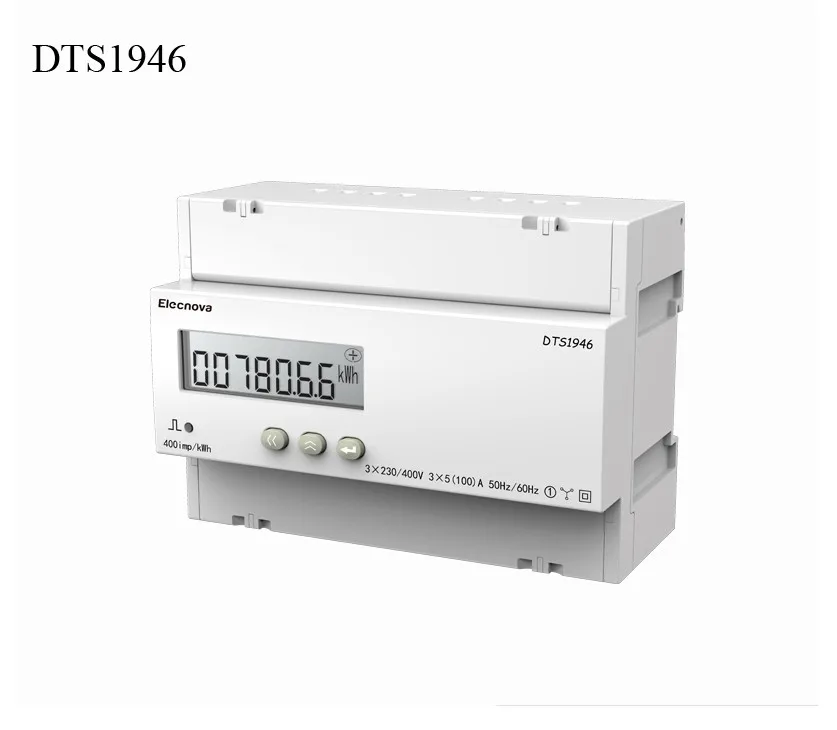 Elecnova energy management LCD Display RS485 harmonics 3 phase Din rail power analyzer meter ...