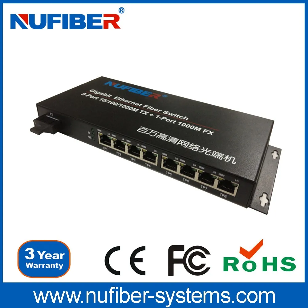 Oem Factory 1000mbps Gigabit Optical Fiber Switch 8 Port Switch Sfp Hub ...