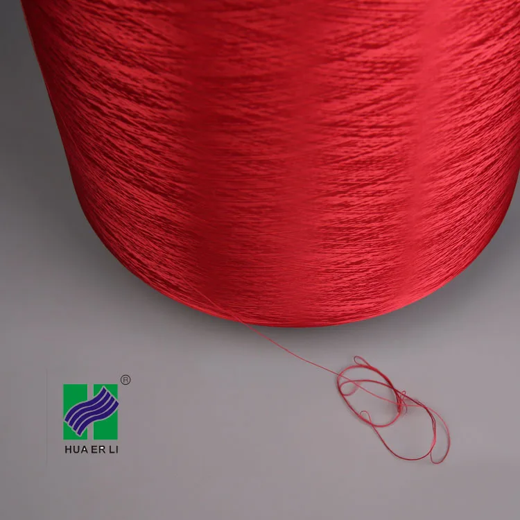 100% Polyester Yarn Dty 75d/36f Nim Dope Dyed Red Colour - Buy Dope Dyed Polyester Filament Yarn ...
