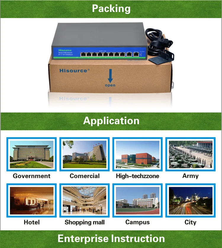 Hisource 4 Port Poe Extender - Reliable IP Transmission