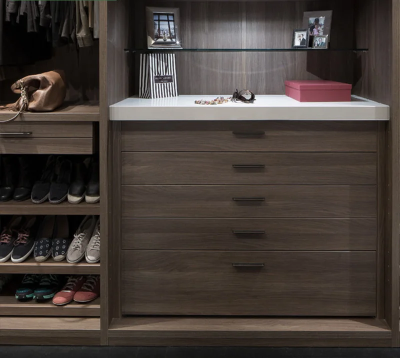 Modern Walk in Robe Wooden Wardrobe for Bedroom