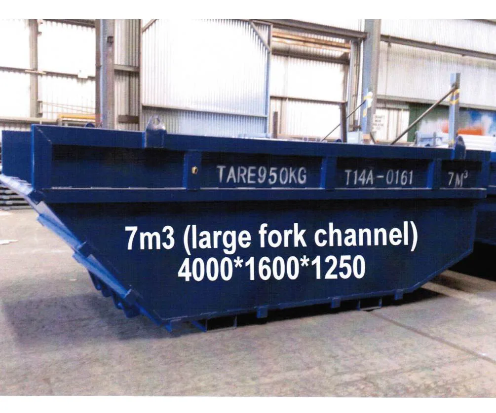 T14a 7m3 Marrel Skip Bins Truck Metal Scrap Containers With Crane And ...