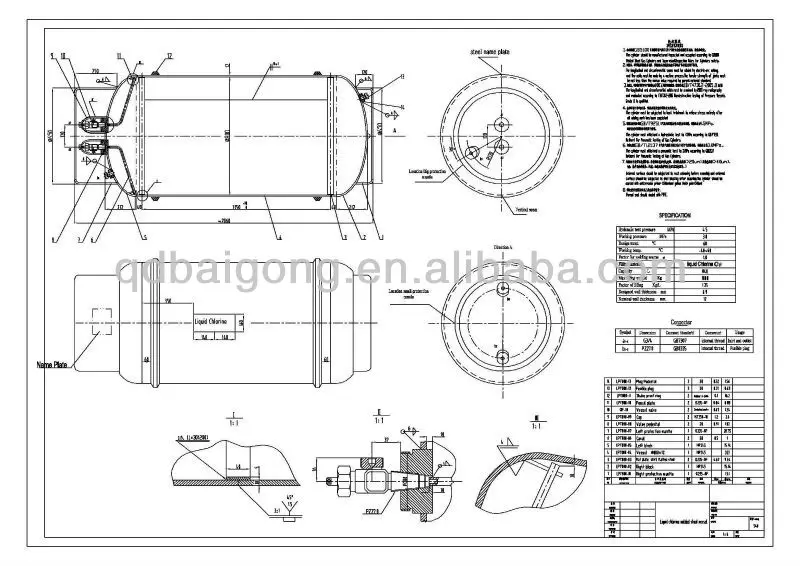 Chlorine Gas for Sale - High Pressure Liquid Chlorine Cylinders