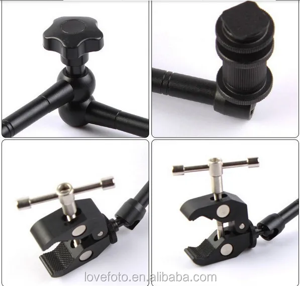 Magic Articulating Arm Super Clamp Mount Kit For Photography Camera ...
