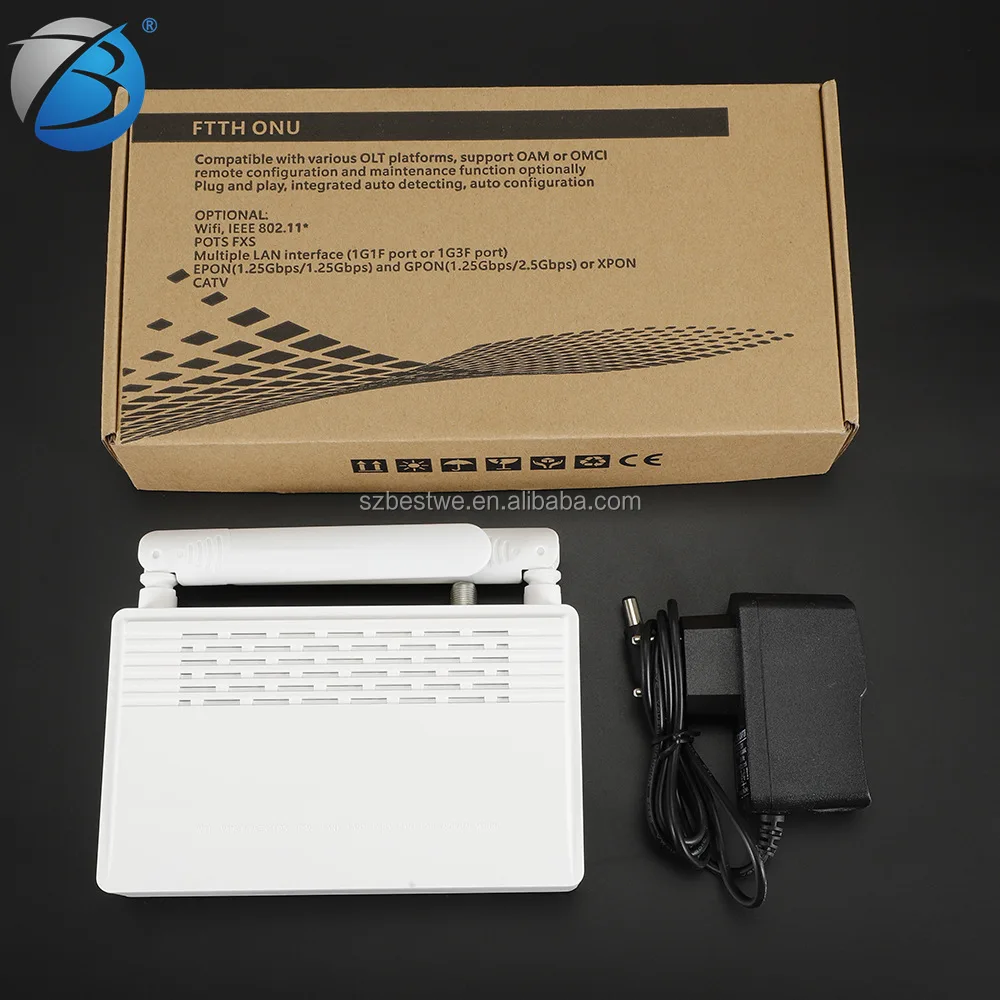 FTTH Fiber Optic Network Router 1GE+1FE+WIFI +CATV Dual Pon Port GEPON GPON EPON ONU| Alibaba.com