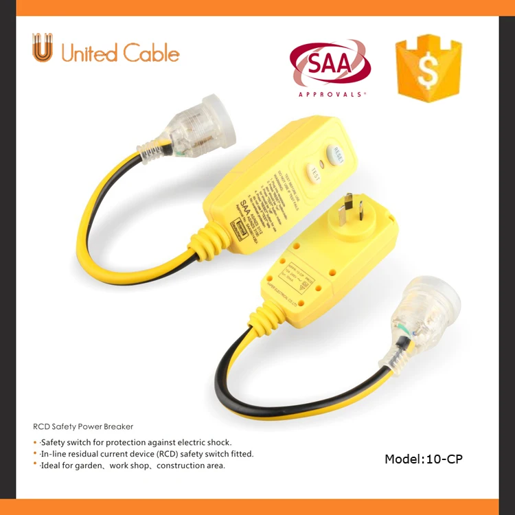 Australia Rcd Safety Power Breaker Rcd Plug - Buy Rcd Plug,Saa Rcd Plug ...