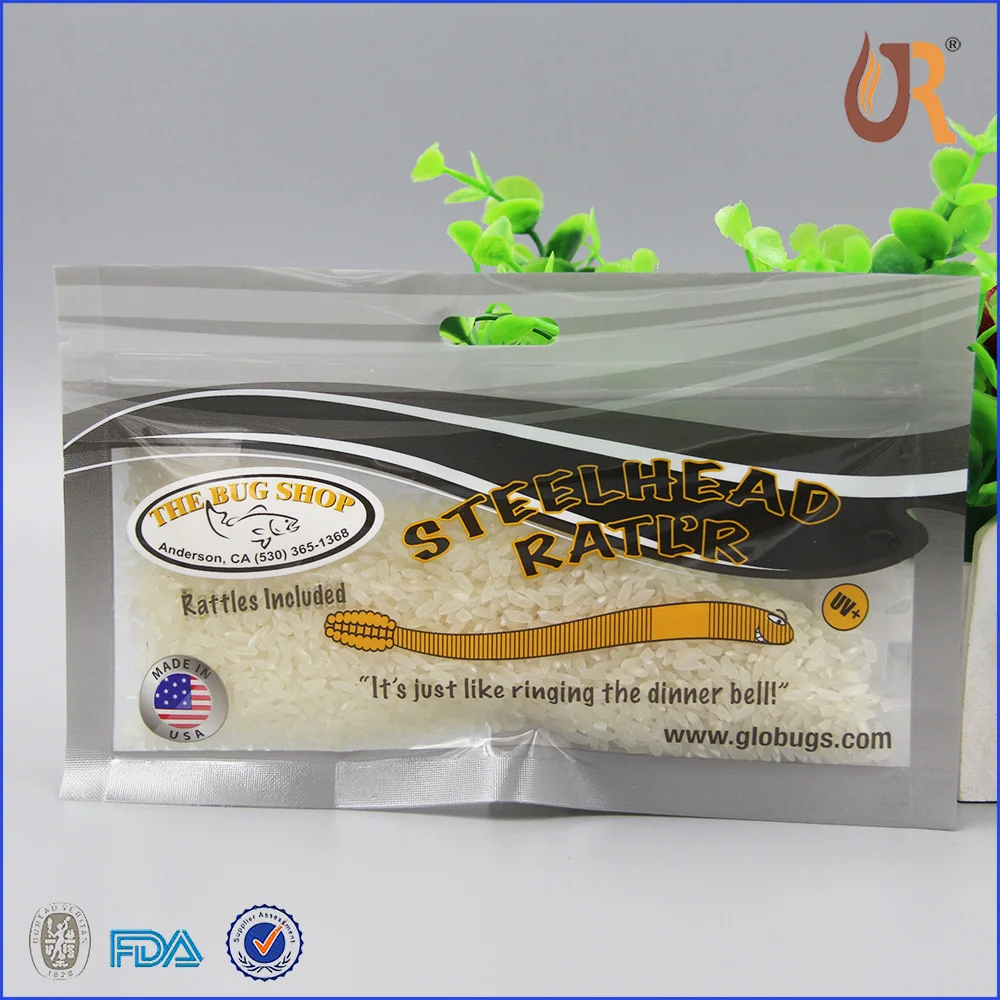 Zip Lock Plastic Fishing Worm Bags With Vivid Printed - Buy Plastic Bag ...