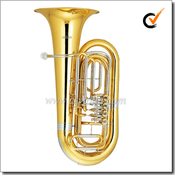 3/4 Bb Key Lacquer Finish Yellow Brass Piston Tuba (tu500g) - Buy 3/4 ...