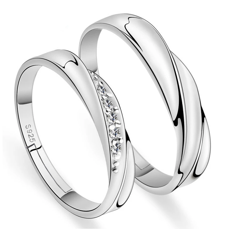 Shop Our 925 Sterling Silver Jewelry Plating Couple Wedding Ring